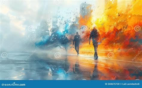 Business Agility With Dynamic Figures Or Symbols Representing