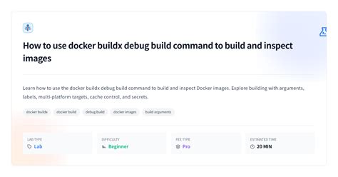 Como Usar O Comando Docker Buildx Debug Build Para Construir E Inspecionar Imagens Docker Guia