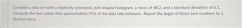 Solved Consider A Data Set With A Relatively Symmetric Chegg Com