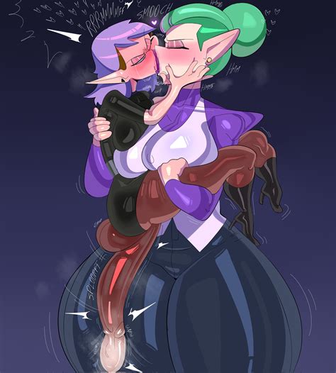 Rule 34 1futa 1girls Amity Blight Big Breasts Big Penis Bridal Carry Condom Balloon Condom