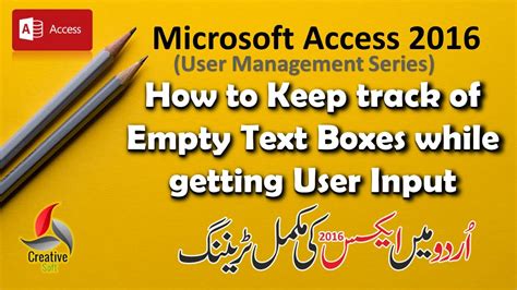 effortlessly track empty text boxes in access 2016 with vba code youtube