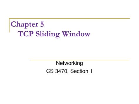 Ppt Chapter 5 Tcp Sliding Window Powerpoint Presentation Free