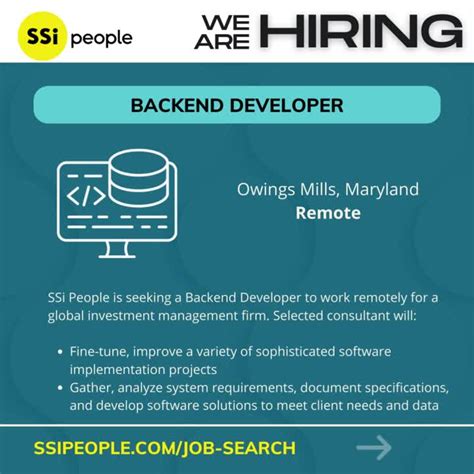 Maryland Backenddeveloper Remote Ssi People India