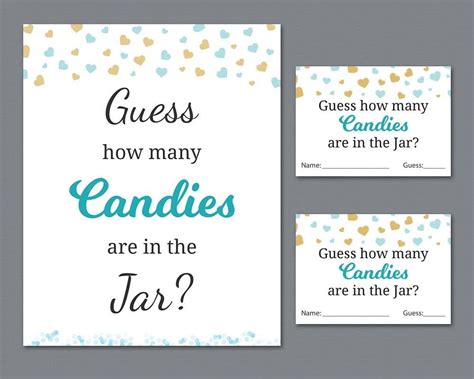 Free Printable Candy Guessing Game Printable Templates Online By Paul Printable