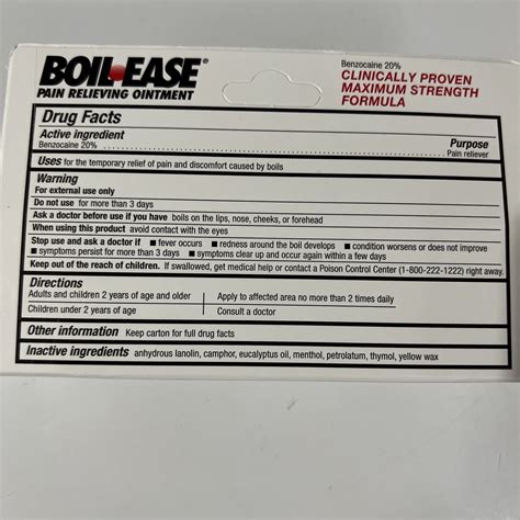 Boil Ease Pain Relieving Ointment Boil Ease Brand 363736041304 Ebay