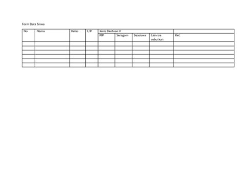 Form Data Siswa Pdf