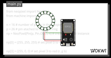 Neopixel Ring Light Individual Pixels Wokwi Esp32 Stm32 Arduino