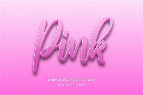 Pink Text Style Effect Eps Graphic By Thedesignsource Creative Fabrica