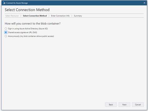 How To Connect Blob Storage Via Shared Access Signature Url Sas