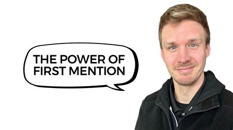 The Power Of First Mention In Sex Education