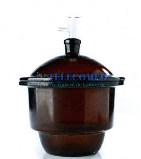 Exicator Sticla Bruna 210 Mm Cu Robinet Vid