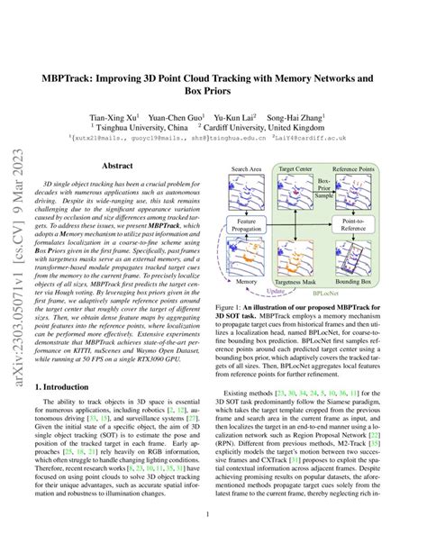 MBPTrack Improving 3D Point Cloud Tracking With Memory Networks And