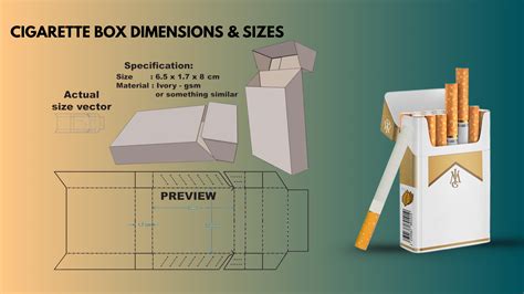 Cigarette Carton Box Dimensions