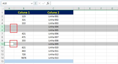 classificar e ignorar espaços em branco na planilha do excel
