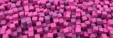Premium Photo A Chaotic Arrangement Of Pink Cubes Banner