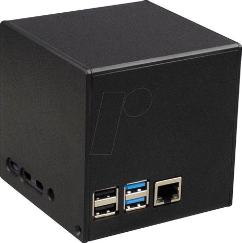 RPI CASE4 CB BK Case For Raspberry Pi 4 CUBE Black At Reichelt Elektronik