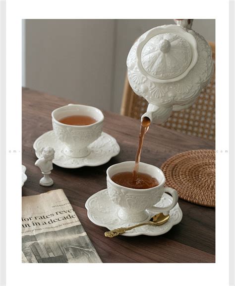 法式浮雕蝴蝶花宫廷风茶壶红茶杯 下午茶 陶瓷欧式茶具 咖啡杯碟 淘宝网