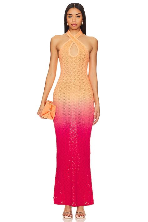 Lovers And Friends Solara Ombre Maxi Dress In Orange Ombre Revolve