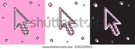 Set Pixel Arrow Cursor Icon Isolated Stock Vector Royalty Free Shutterstock