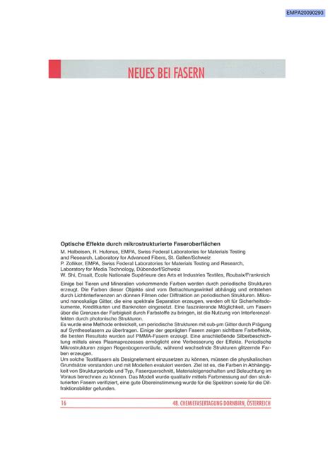 Pdf Optical Effects By Fiber Surface Microstructuring