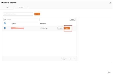 Architecture Diagrams Manage Open Doesnt Show Saved Diagram