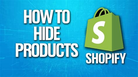 How To Hide Products On Shopify Tutorial YouTube