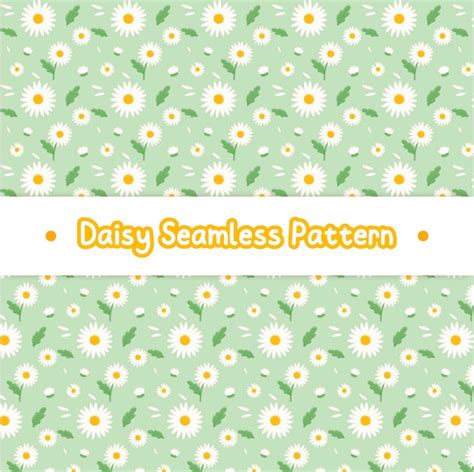 Premium Vector Daisy Seamless Pattern