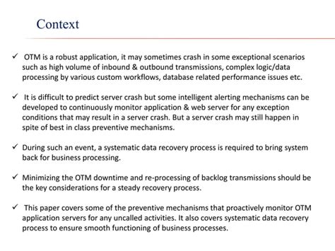 OTM Oracle Transport Management PPTX Computing Technology Computing