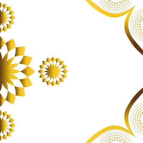 Abstract Black Background With Golden Floral Ornament 18867348 Png