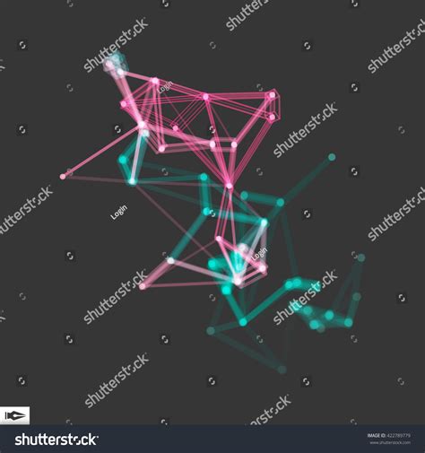 3d Connection Structure Futuristic Technology Style Stock Vector Royalty Free 422789779
