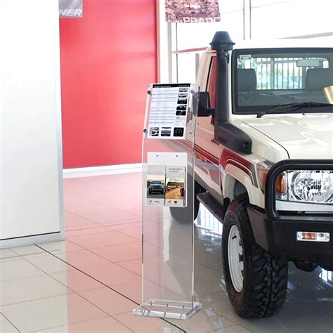 Lucite Display Stands A4 W Dl Brochure Pocket Clear Ships Same Day