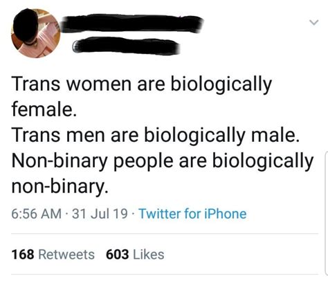 Inquiry How Is One Biologically Non Binary R Truscum