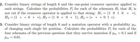 2 Consider Binary Strings Of Length 6 And The
