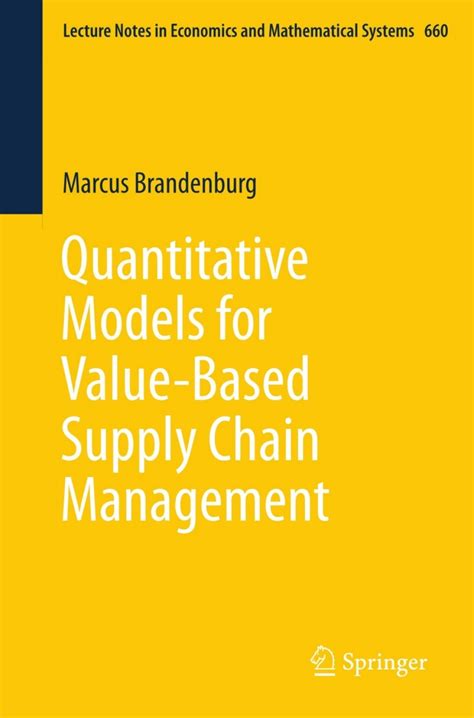 Quantitative Models For Value Based Supply Chain Management Premiumjs