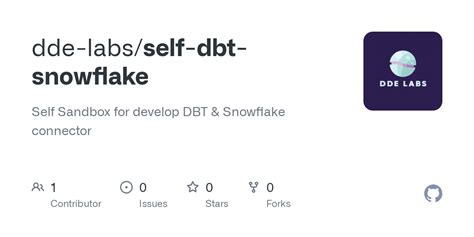 Github Dde Labsself Dbt Snowflake Self Sandbox For Develop Dbt And Snowflake Connector