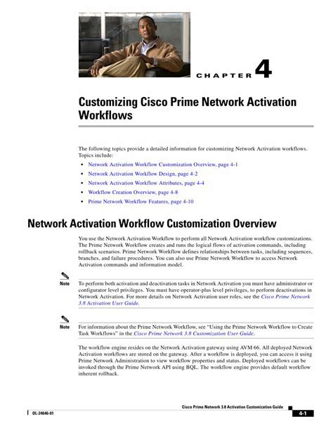 Pdf Customizing Cisco Prime Network Activation Workflows · Chapter 4 1 Cisco Prime Network 38