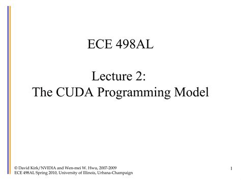 Lecture2 Cuda Spring 2010 Ppt Operating Systems Computer Software And Applications