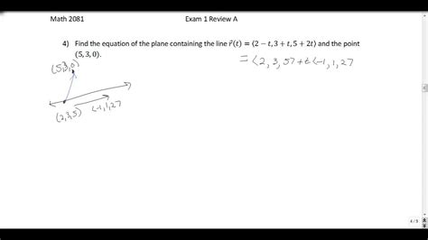 Multivariable Calculus Exam 1 Review Problems Part 1 Youtube