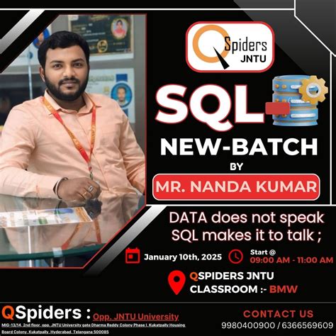 Qspiders Jntu Kphb Sql New Batch By Mr Nanda Kumar Sql