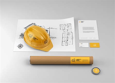 Free Construction Branding Mockup Mockuptree
