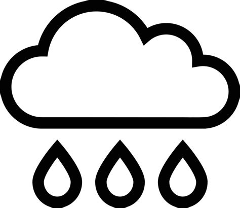Rain Cloud Icon Vector Simple Weather Sign Cloud Raining Icon 22141934 Vector Art At Vecteezy