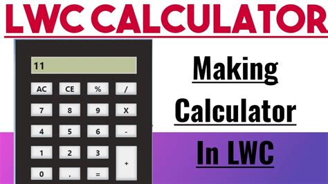 Lwc Calculator Salesforce Calculator In Lightning Web Component Youtube
