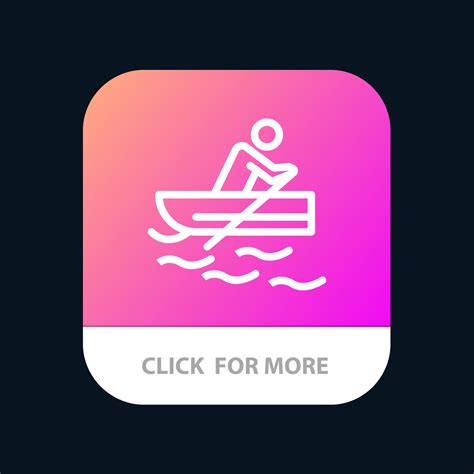 Boat Rowing Training Water Mobile App Button Android And Ios Line Version 17984185 Vector Art At
