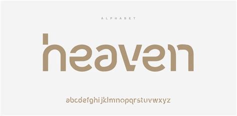 추상 현대 도시 알파벳 글꼴 프리미엄 벡터