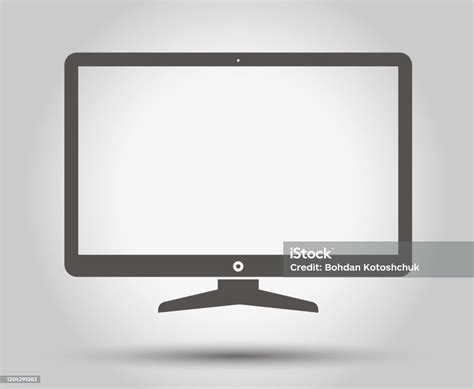 모니터 Pc 아이콘 벡터 플랫 스타일 격리 화면 컴퓨터 아이콘입니다 화면 Pc 아이콘입니다 벡터 일러스트레이션 0명에 대한 스톡 벡터 아트 및 기타 이미지 Istock