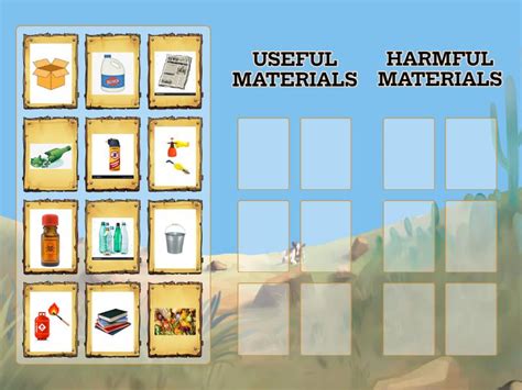 Useful And Harmful Materials Group Sort
