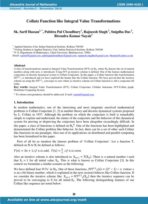 Pdf Collatz Function Like Integral Value Transformations