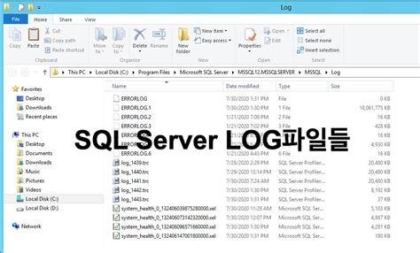Sql Server Sql Server 에러로그errorlog 삭제하기 디스크 정리 Sql Server Sql Server 에러로그errorlog 삭제하기 디스크 정리