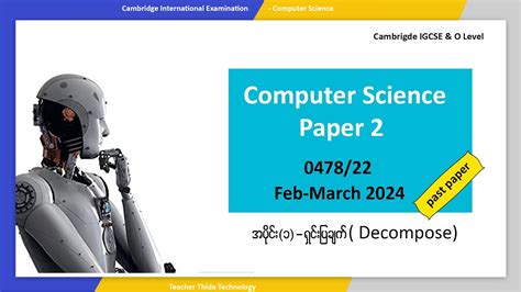 Igcse Computer Science 0478 Feb March 2024 Paper 2 Question 11