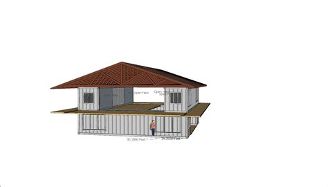 现代灰色房顶集装箱su模型 其他住宅 土木在线